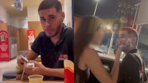 Homem é filmado dando soco em mulher após discussão na BA